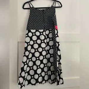 Ashley Ann | Dresses | Polka Dot Dress With Pink Ribbon | Poshmark